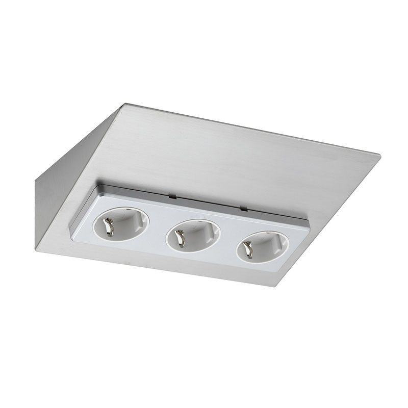 LIMENTE SOCKET OUTLET MINI-3 S3/16A/IP20 0X STEEL | Surface Sockets ...