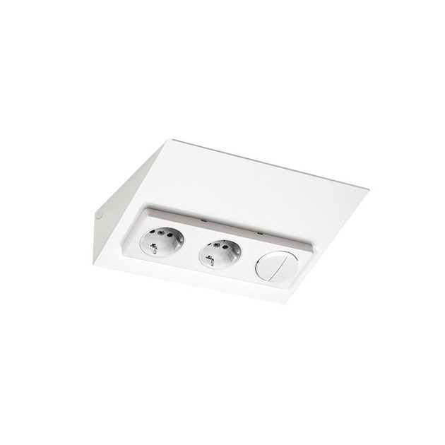 LIMENTE SOCKET OUTLET+SWITCH LUXA-32 S2/16A/IP20 1X WHITE | Surface Sockets | Onninen