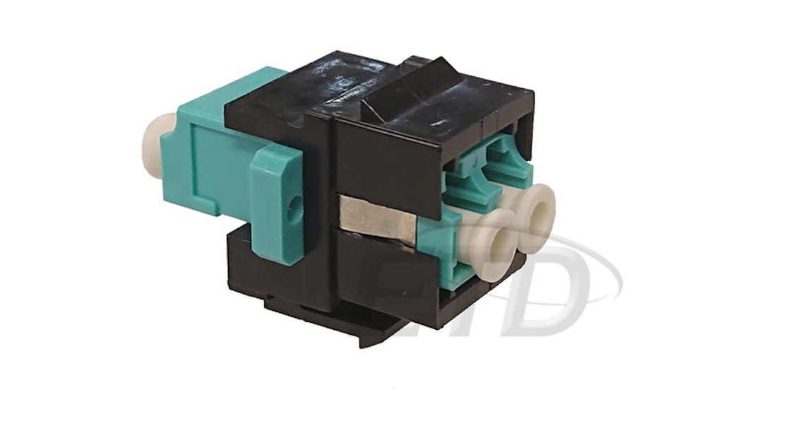 ETD ADAPTER-FIBRE KEYSTONE DUPLEX LC OM3, AQUA | Fibre Optic ...