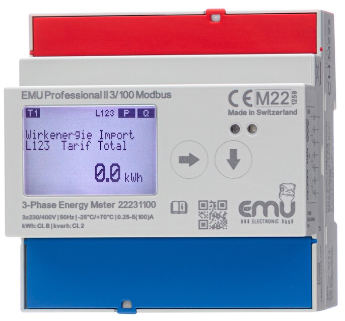 EMU ELECTRONIC AG ENERGIAMITTARI DIN KOKA 3V, 100A, MID, MODBUS ...