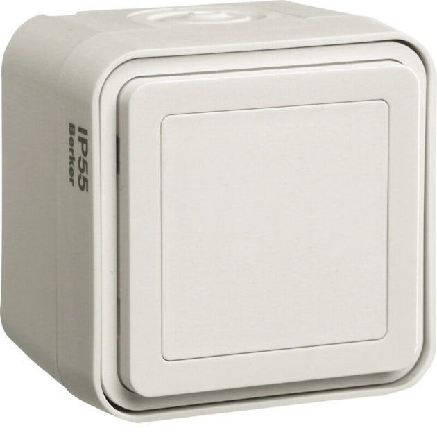 HAGER SURFACE MOUNTING BOX W.1 BLIND IP55 WHITE | Surface Mounting ...