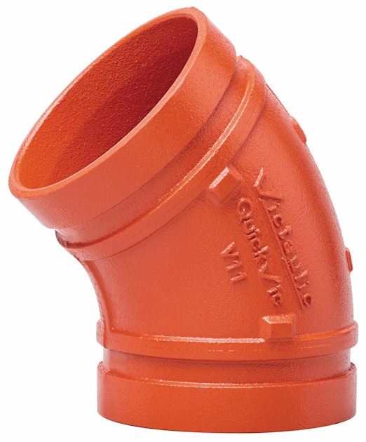 VICTAULIC ELBOW V11 DN300 45 DEGREE ORG | Groove connectors and ...