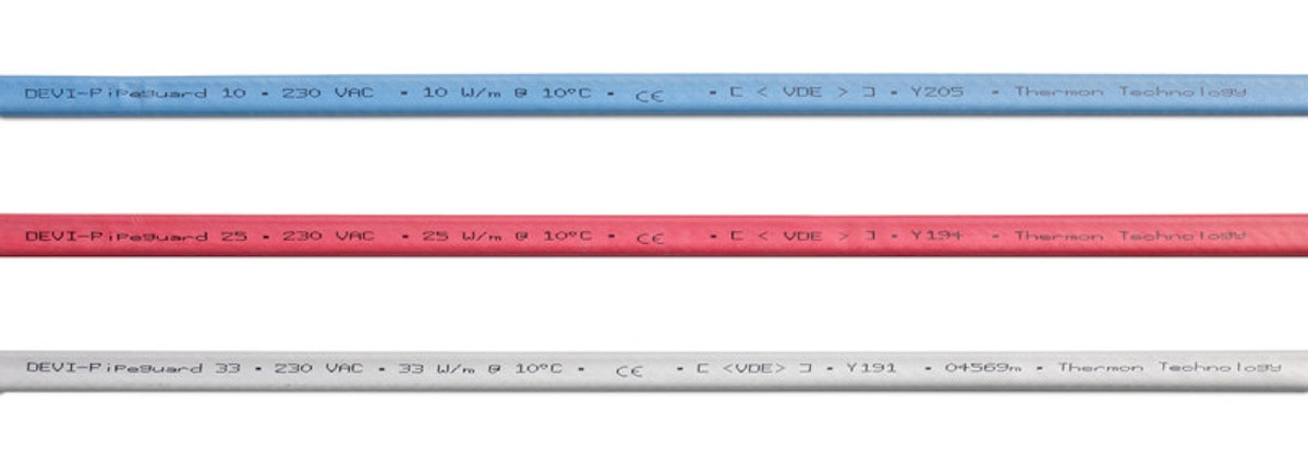 PIPEGUARD™ 25 RØD DEVI | Varmekabler frostsikring | Onninen AS