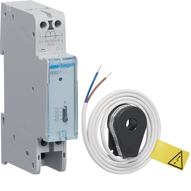 HAGER CONTROL RELAY CURRENT 60001 1-STAGE 15/30/45/60A 1M | Other ...