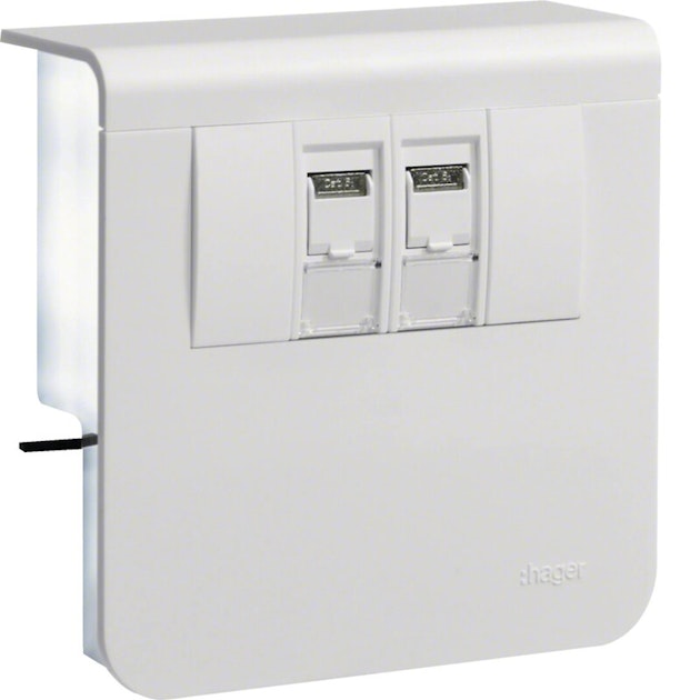 SKIRTING OUTLET TEHALIT.SL SL20080 2XRJ45 CAT6A WHITE | Sokkellist PVC ...