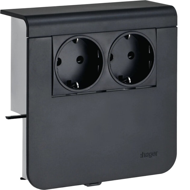 SOCKET OUTLET PLINTH SL20080 2-F BLACK | Sokkellist PVC | Onninen AS