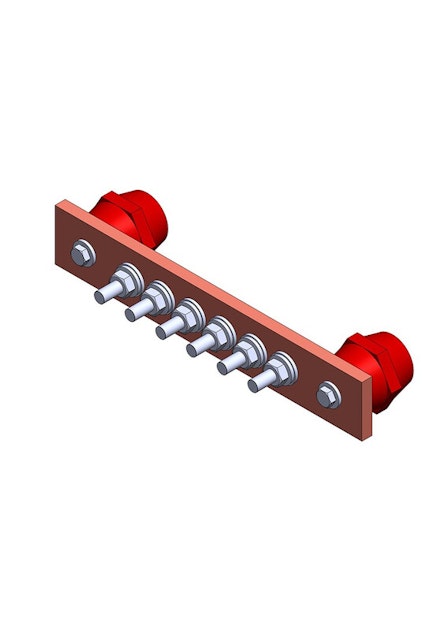 UTU POTENTIAL-EQUALIZING BUSBAR MEB50-6 10x50x300 | Earthing And ...