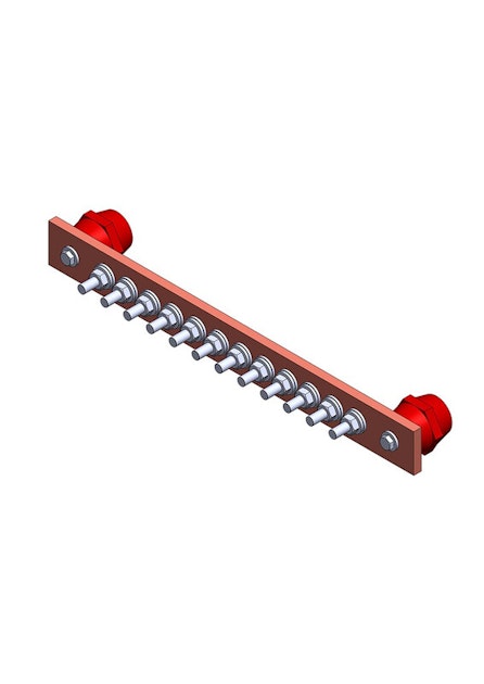 UTU POTENTIAL-EQUALIZING BUSBAR MEB50-12 10x50x480 | Earthing And ...