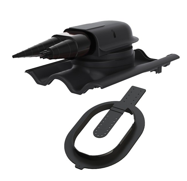 VILPE PASS-THROUGH VILPE CLICK SOLAR TIILI BLACK | Ventilation For ...