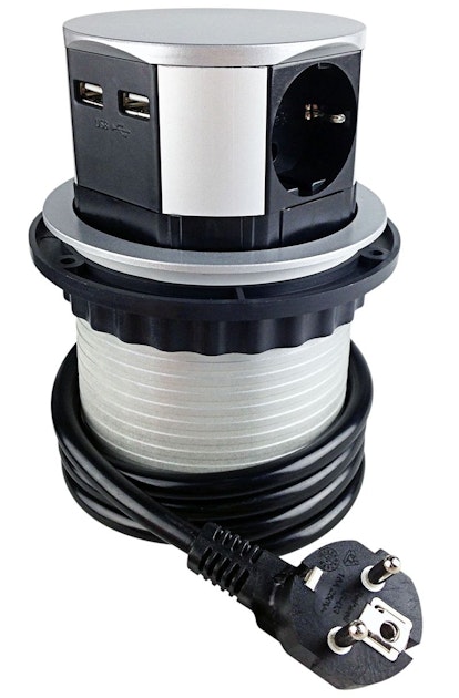 STRØMSØYLE MED USB UTTAK BORDMODELL MED 1,5 M LEDNING | Onninen AS