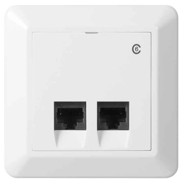 ELKO TELE OUTLET ELKO RS NORDIC DATAOUTLET 2X8-POLE CAT 6 UTP ...