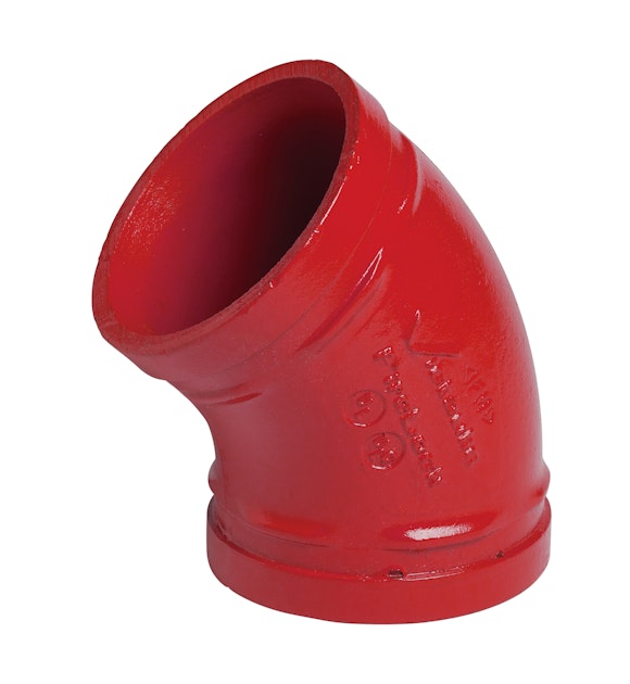 VICTAULIC ELBOW GROOVED 45 DN100 Style 003 red | Groove connectors and ...