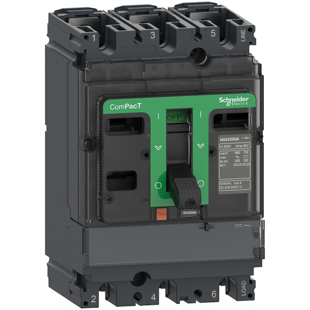 SCHNEIDER ELECTRIC LOAD BREAK SWITCH LEVER NSX250NA LOAD SWITCH 250A 3P ...