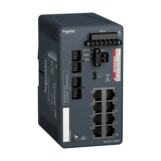 ETH MANAGED SWITCH 8TX/2FX-MM | Konfeksjonerte kabler m plugg/støpsel ...