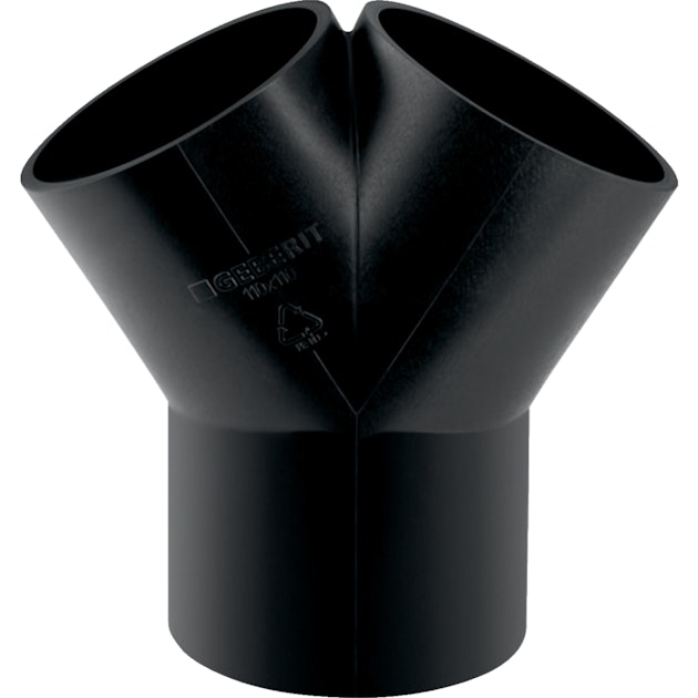 GEBERIT Y-BRANCH GEBERIT PE 50x50x30 | Inhouse plastic sewage pipe ...