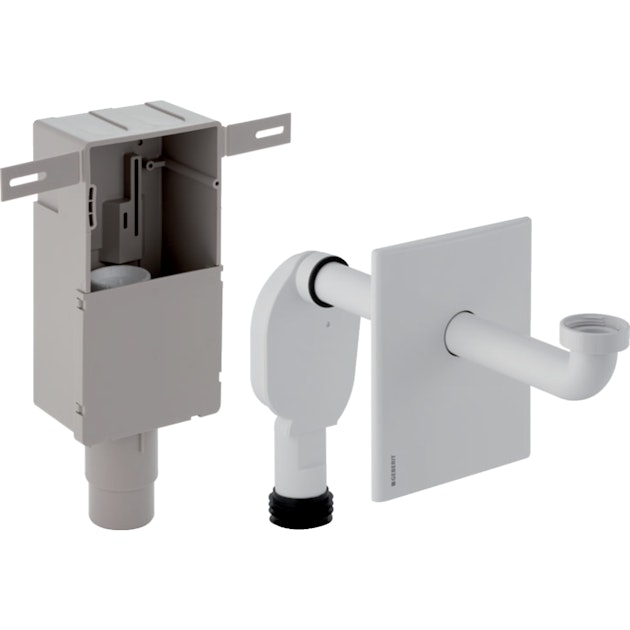 GEBERIT CONCEALED BOTTLE TRAP GEBERIT 32/50-56mm CONCEALED WHITE ...