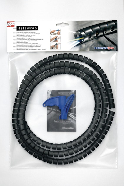 HELLERMANNTYTON SPIRAL BINDING HWPP25L2 BLACK 2M | Cable Ties Plastic | Onninen
