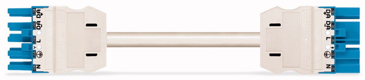 WAGO INTERCONNECTING CABLE,DALI,PVC SOCKET/PLUG 5X2.5 mm2,8m,WHITE ...