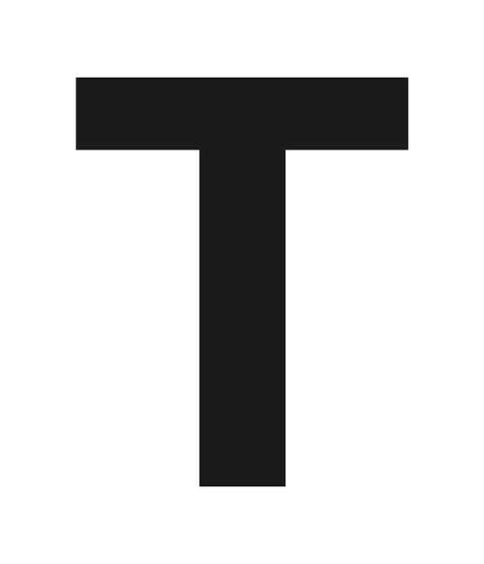 TURVAKAUPPA LETTER T STICKER 50mm | Signs | Onninen