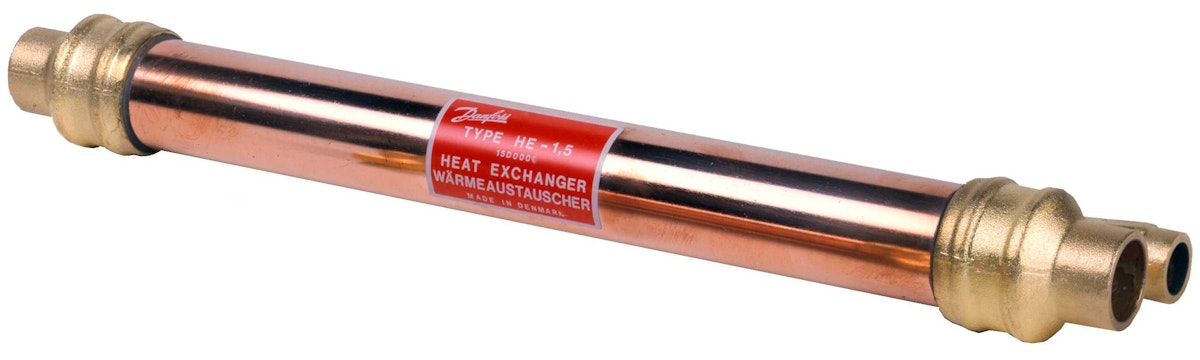 DANFOSS HEAT EXCHANGER HE-1,0 3/8"X5/8" 015D0004 | Line Heat Exchangers ...