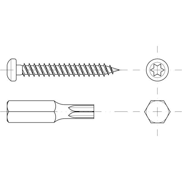 ONNLINE TX-SCREW ST. BALL HEAD 4X20 TX20 100PC | Acid-Proof And ...