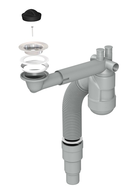 PREVEX KITCHEN WATER TRAP PREVEX 12684 1-PART 70mm BOWL | Kitchen Traps ...