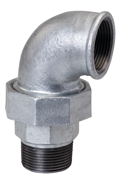 Ketaus cinkuota srieginė išardoma alkūnė 1 1/2", vidus/išorė, Nr.98 | Ketaus srieginės jungtys ...