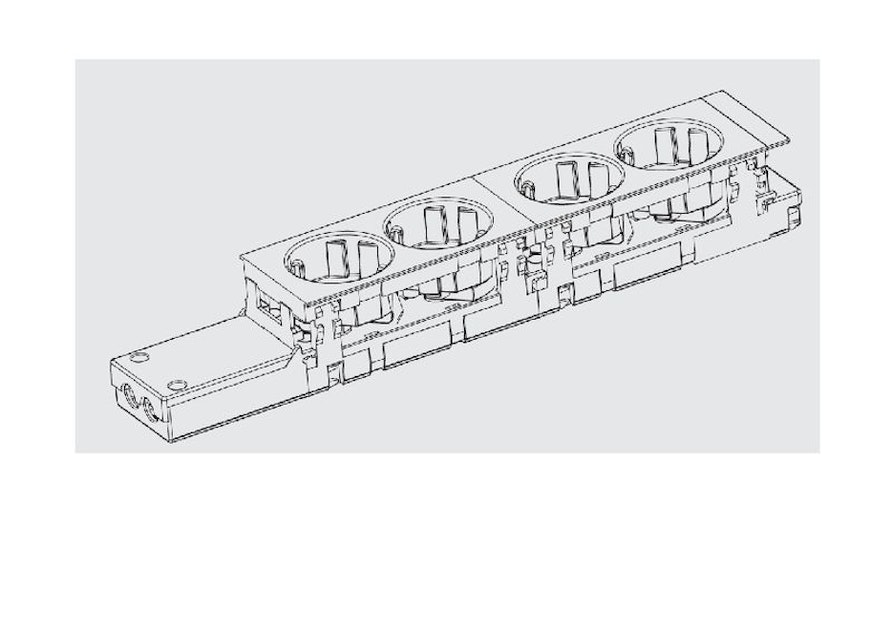 DUCTEL DUCT SOCKET 4XSCHUKO OUTLET UNIT, WHITE | Cable Ducts | Onninen