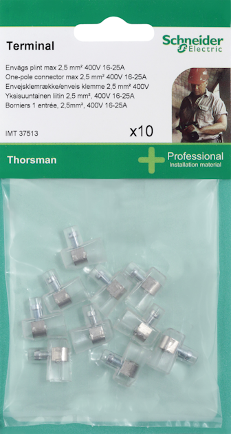 1-pole terminal conn 2.5 mm2 DIY 10 pack | Diverse | Onninen AS