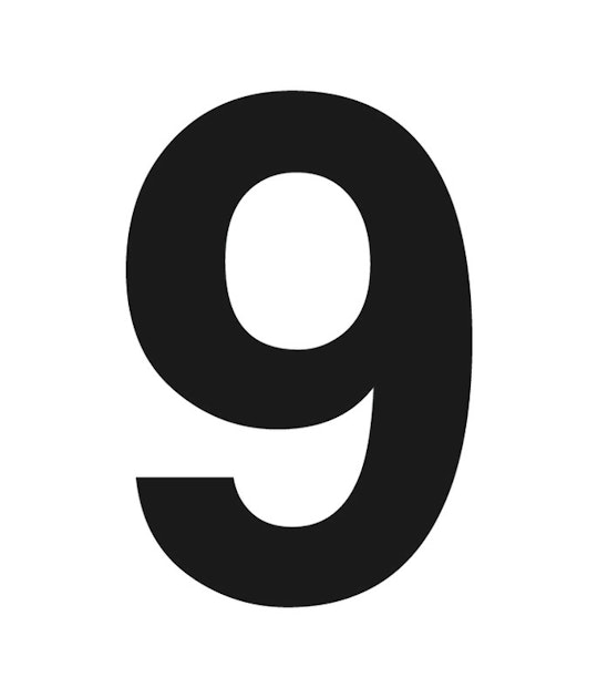 TURVAKAUPPA NUMBER 9 STICKER 100mm | Signs | Onninen