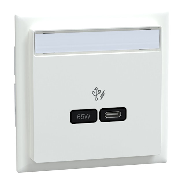 SCHNEIDER ELECTRIC DUCT SOCKET THORSMAN CYB USB TYPE C CHARGER WHITE ...