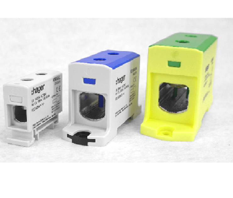 HAGER TERMINAL BLOCK K240AL 35-240mm2 CU/AL GRAY | Row Strips | Onninen