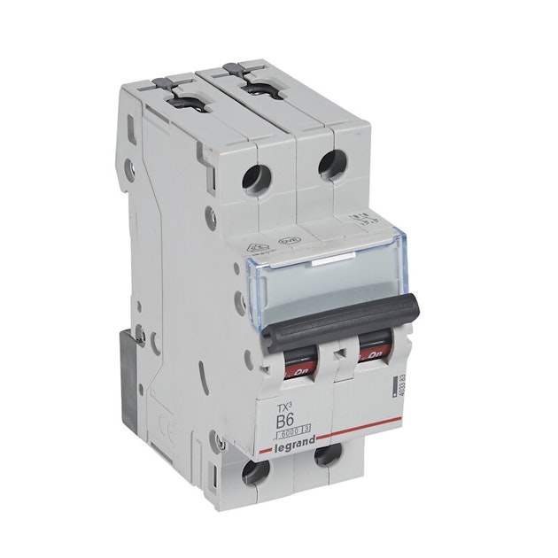 LEGRAND CIRCUIT BREAKER MCB, 2 POLE B6, 6KA | Circuit Breakers | Onninen