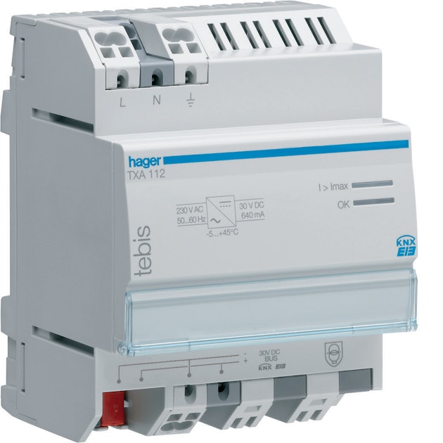 TEBIS SPENNINGSFORSYNING 640MA TXA112 HAGER | Bygg EIB / KNX | Onninen AS