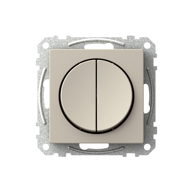 SWITCH 6+6 SWITCH ROUND METAL | Innfelte brytere standard | Onninen AS
