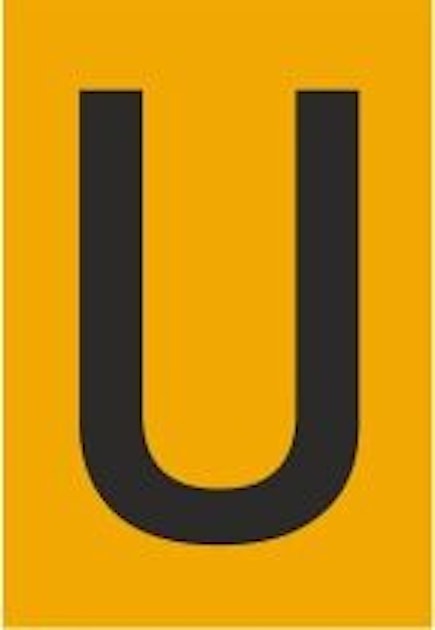 BOKSTAV - U, SELVKLEBENDE REFLEKS | Merkeskilt | Onninen AS