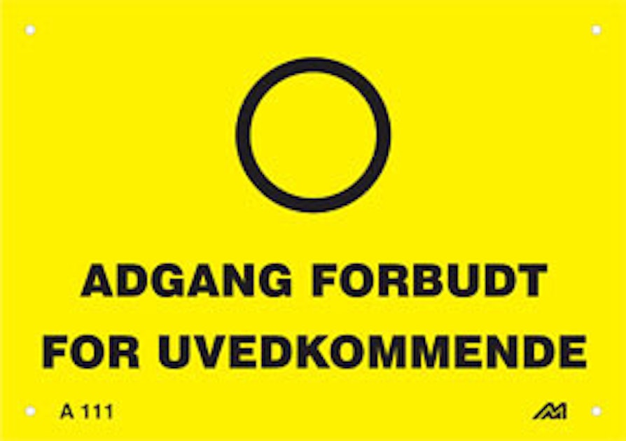 Al-skilt adgang forbudt | Merkeskilt | Onninen AS