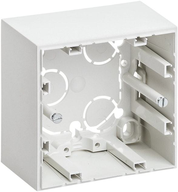 HAGER SURFACE MOUNTING BOX 1-f. 37mm IP21 white | Surface Mounting ...