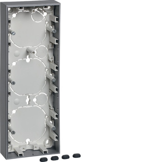 HAGER SURFACE MOUNTING BOX 3-f. 21mm IP21 alu | Surface Mounting ...