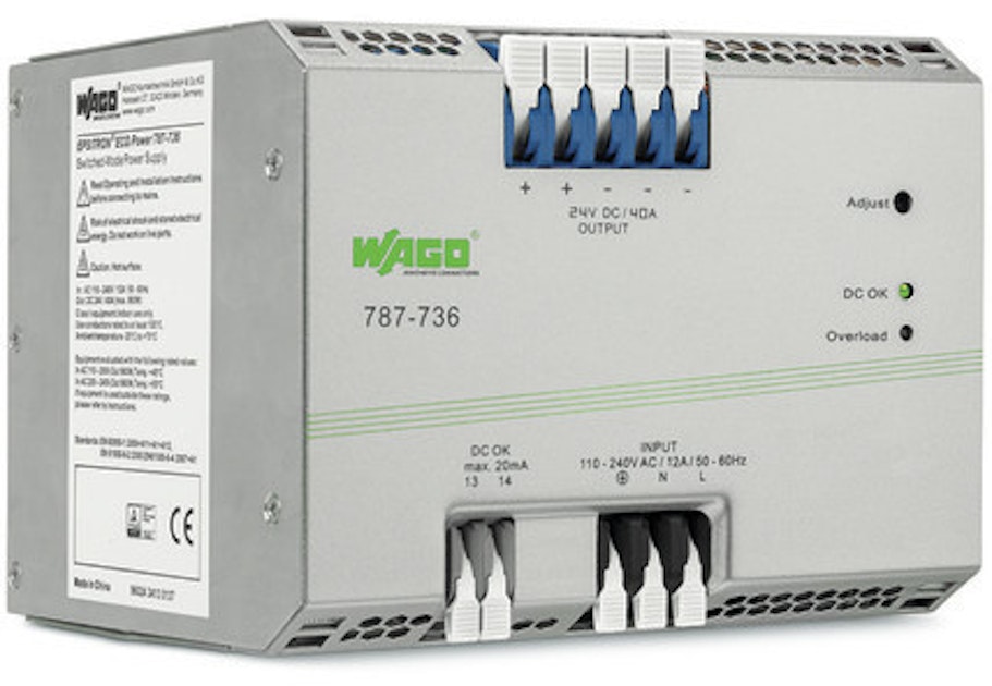 WAGO POWER SUPPLY 24VDC 40A | Ac/Dc-Power Supply | Onninen