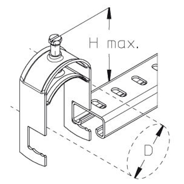PUK CABLE CLAMP K 14 RU 8-14MM | Mounting-/Row Clamp Rails And ...