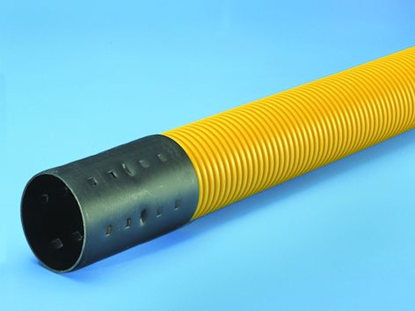 WAVIN CABLE PROT.PIPE DOUBLE YELLOW 110x94 SN16 6m WO. SEALING DVK ...