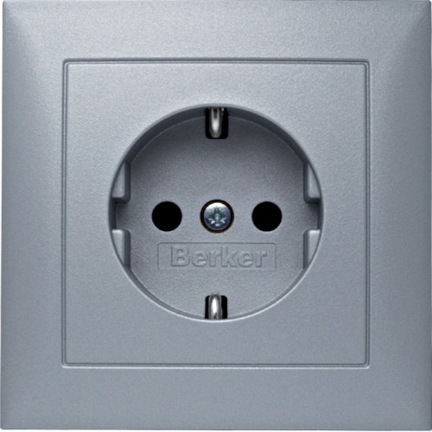 HAGER SOCKET OUTLET 1S/16A UKJ W. FRAME ALU | 25 Socket Outlets | Onninen