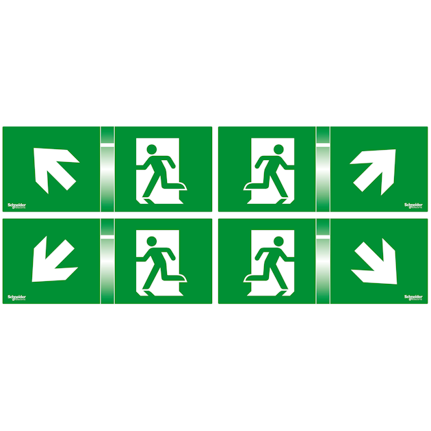 SCHNEIDER ELECTRIC EMERGENCY LUMINAIRE SMARTLED PICTOGRAM KIT 4PCS ISO ...