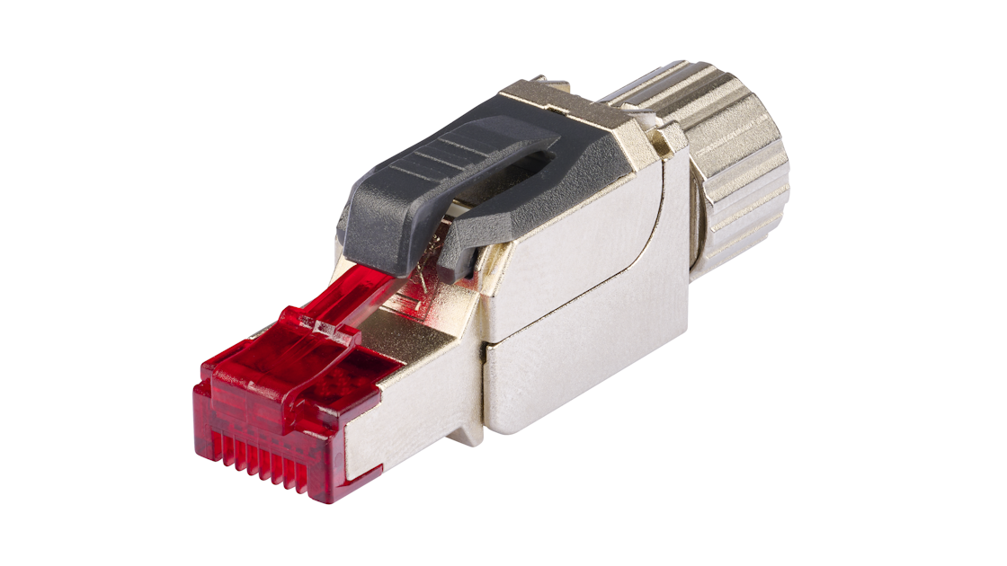Feltmontert C6A/A-B RJ45 plugg | Kontakter kategori 5/6/7, kobber ...