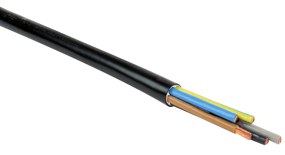 RV-K 5G2,5 MR FLEXIBLE 0,6/1KV SORT | Kabel installasjon 0,5-1kV ...