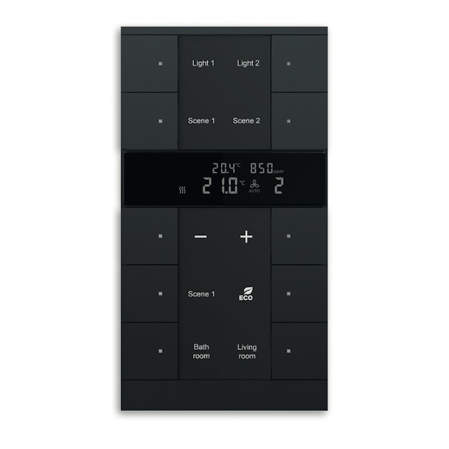 ABB HUONETERMOSTAATTI KNX ABB 10-OS T CO2 RH MUS | Väyläjärjestelmät ...