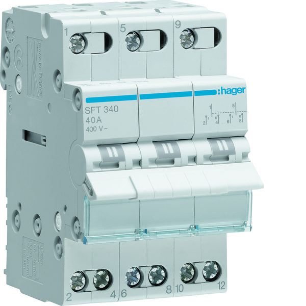 HAGER VAIHTOKYTKIN HAGER SFT340 1-0-2 3N 40A 400VAC | Valintakytkimet ...