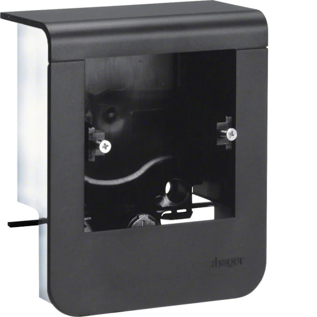 HAGER SKIRTING OUTLET BOX TEHALIT.SL SL20055 F. STARD. WA BLACK | Cable ...