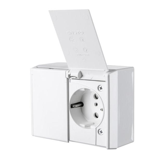 ENSTO SOCKET OUTLET SURFACE DSO IP54, WHITE | Surface Sockets | Onninen
